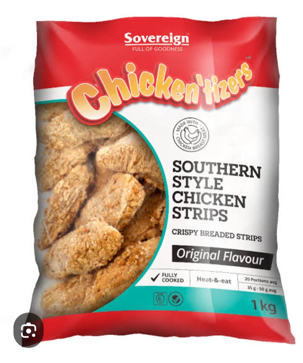 SOVEREIGN CRUMB CHICKEN STRIPS (1 X 1kg) – ONDERSTEPOORT BUTCHERY